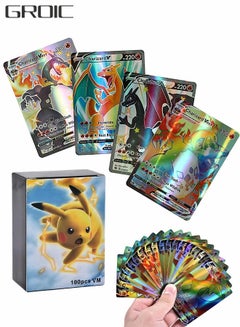GROIC 100 Pcs Pokemon Rare Card,Pokemon Trading Card Game,Collection ...