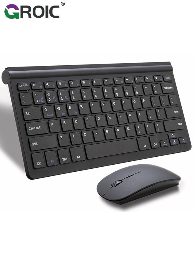 GROIC Mouse Keyboard Kit, Fully Slim Waterproof Back Design, Mute ...