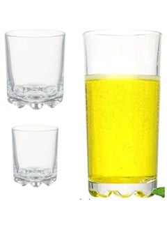 Generic 18 Pieces beverage Drinking glasses cups 3 different sizes ...
