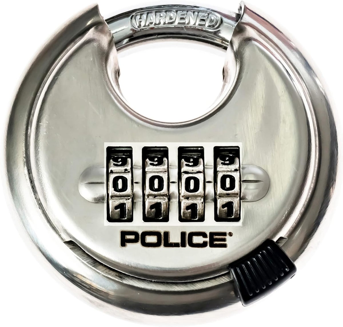 POLICE POLICE Combination Lock with Hardened Steel Shackle Heavy Duty ...