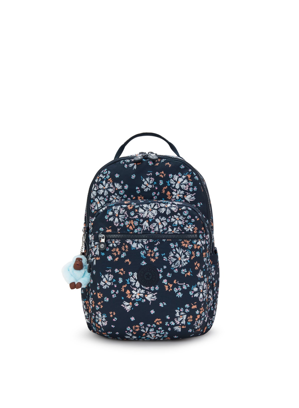 kipling Seoul Lap Flower Field Large Backpack (With Laptop Compartment ...