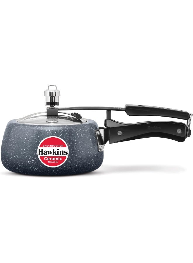 Hawkins 1.5Liters Ceramic Nonstick Pressure Cooker, Induction ...