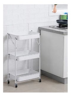 AGD Multipurpose 3 Tier Easy Foldable Trolley For Home, Convenient ...