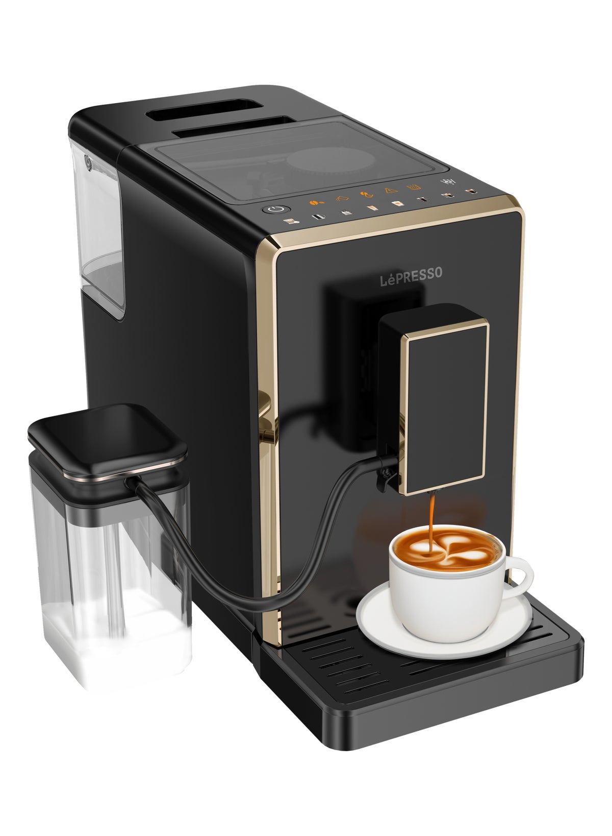 LePRESSO Automatic Espresso Coffee Machine with Milk Frothing System ...