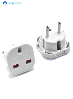 ACECOAT EU Travel Adapter, UK to European Plug Adapter, Europe ...