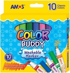Amos COLOR BUDDY JUMBO FELT-TIP PEN 10 COLORS | Best Price KSA | Riyadh ...