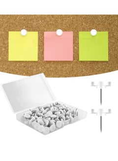 Gonice 100 PCS Bulletin Board Pins with Storage Box, Flat Head Pins for ...