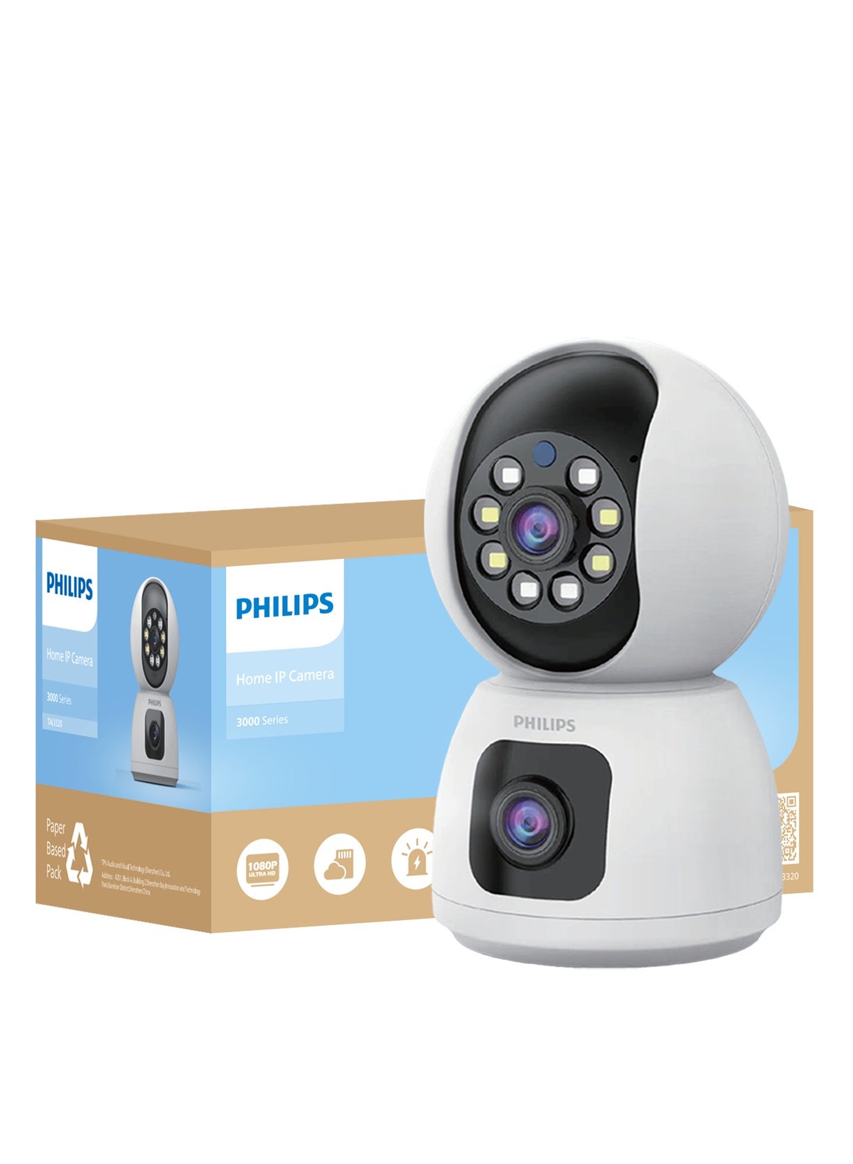 Philips Philips Security Camera Dual camera 1080P WiFi Indoor Outdoor ...