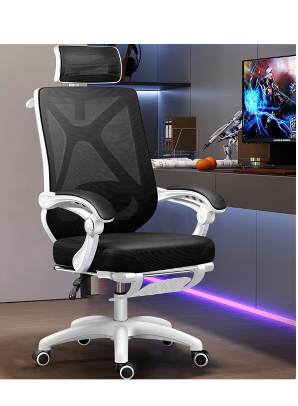 Generic Ergonomic Office Chair, Computer Gaming Chair with Mesh Lumbar ...