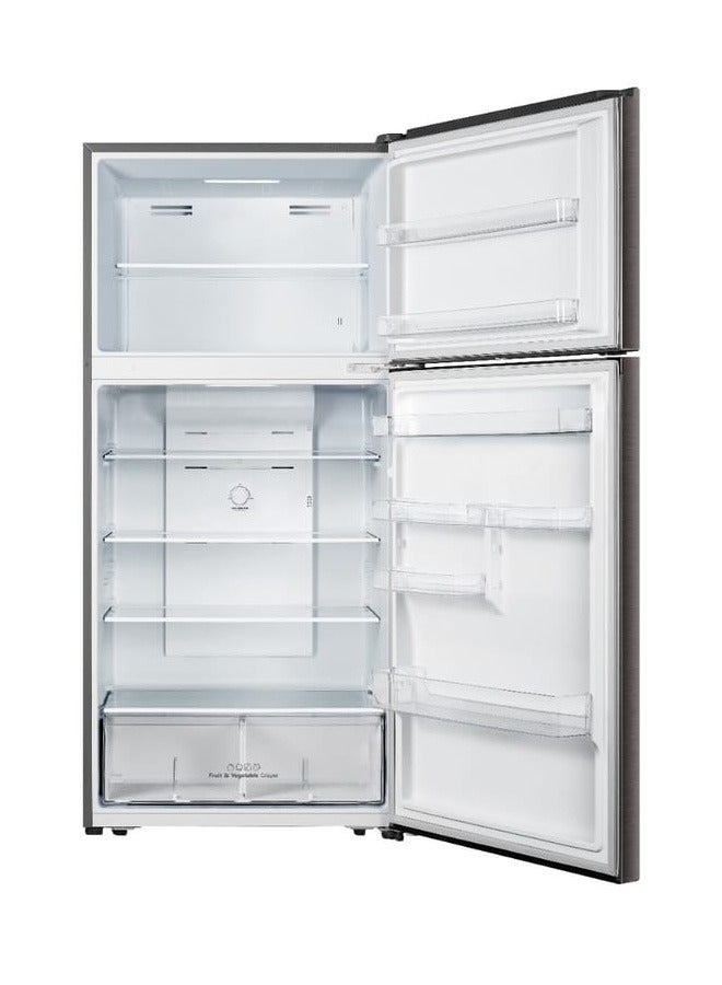 EDISON Inverter Silver 2 Door Refrigerator, Top Freezer 17.8 Cu. Ft 504 ...
