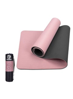 Rigid Fitness Apparel 6mm Anti-Slip TPE Yoga Mat with Strap, Bag - Knee ...
