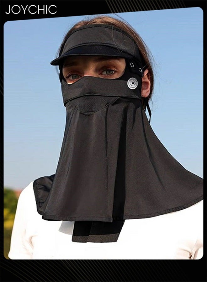 Joychic Summer Ice Silk Sun Protection Mask Full Face Women Forehead ...