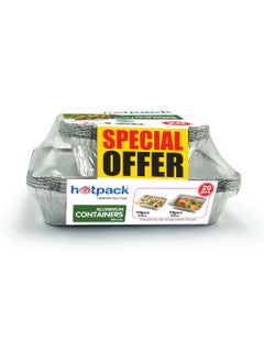 Hotpack Hotpack | 20Pcs Aluminum Container 8389 + 8342 (10Pcs Each) 20% ...