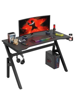 JANTENS Gaming Table with Cup Holder Study Table with Earphone Hook 110 ...