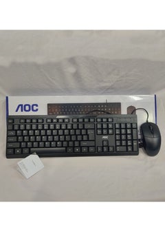 Generic 104-key USB Wired Keyboard Mouse Set Anti-slip Footpad Splash ...