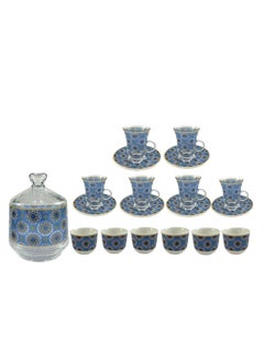 Homemaker 20-Piece Tea Set – Porcelain Coffee Cups & Tea Saucers, Glass ...