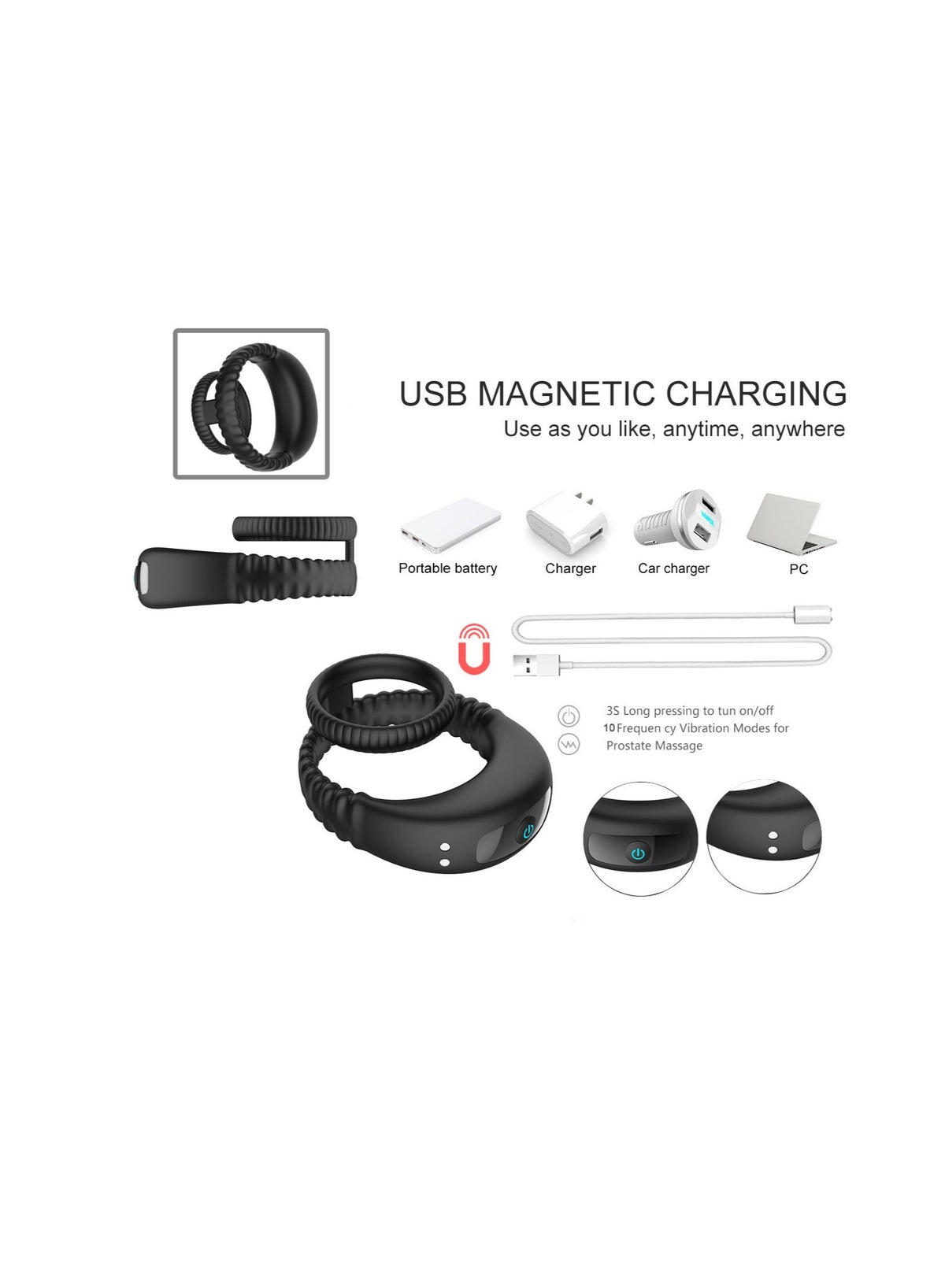 Generic New Couple Silicone Ring All Natural Headache Migraine Aid ...