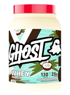 Ghost GHOST Whey Protein Powder, Coconut Ice Cream - 2LB Tub, 25G of ...