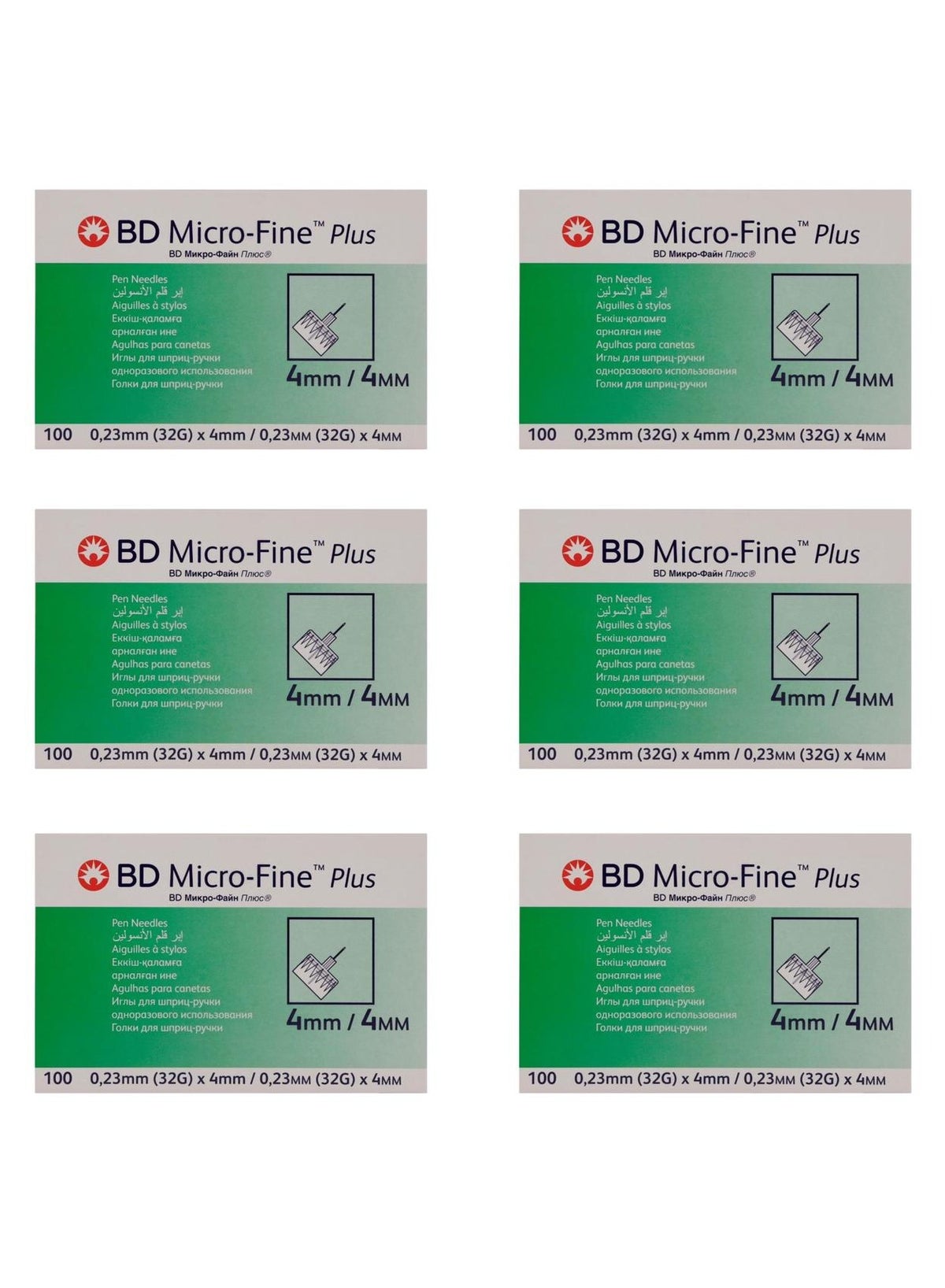 تسوق BD و6 Pack Micro PD Insulin Pen Needles - Fine Plus, 32g x 44mm ...