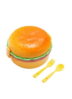 AL QADAH Burger shape lunch box for kids leak proof plastic lunch box ...