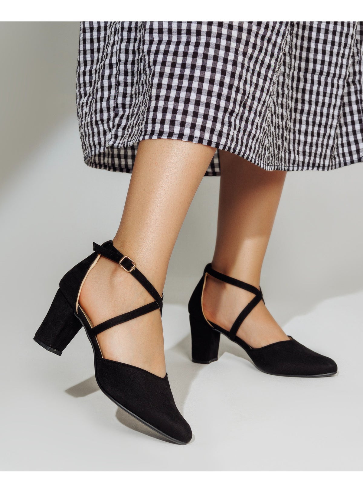 LIFESTYLISH Crozier suede heel stylish for women - Black | Best Price ...