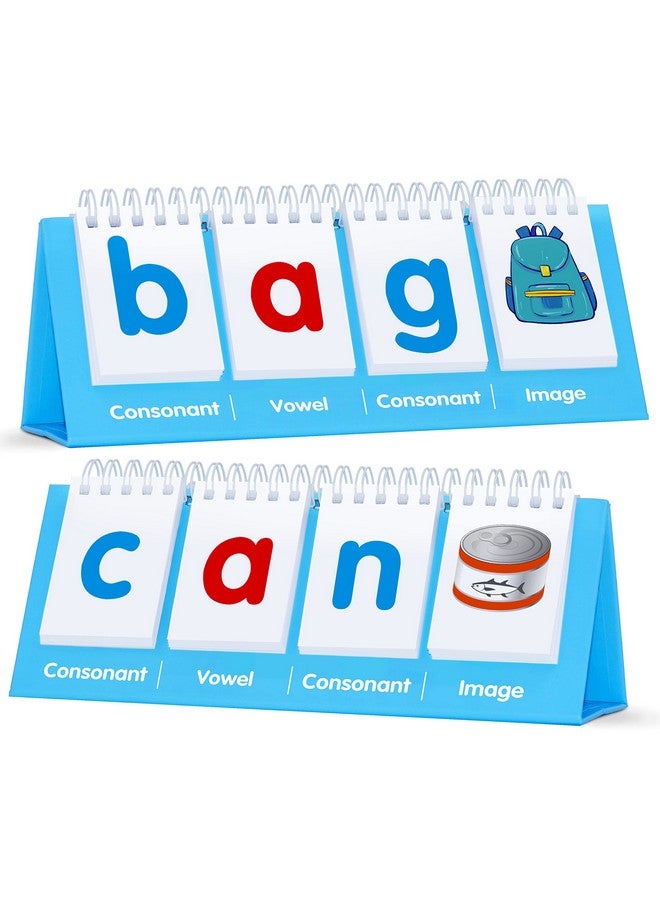 SpriteGru Cvc Word Flip Chart, Double Sided Word Flip 40 Short Vowel ...