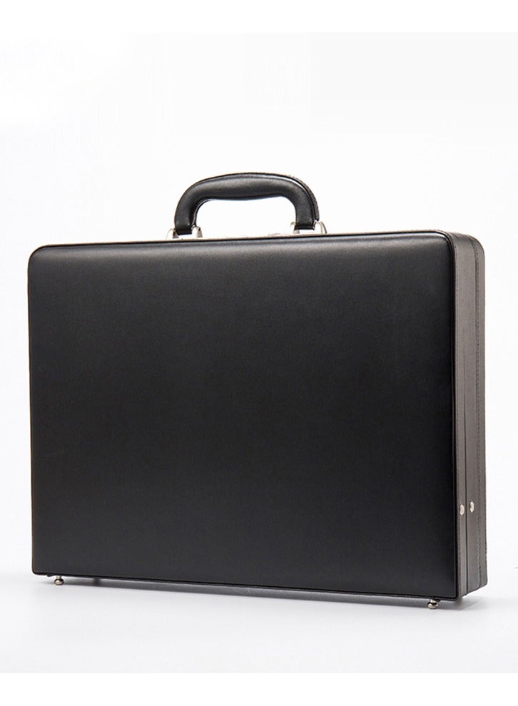 Freegallops Premium 14 Inch Black Hard Shell Briefcase - Handmade PU ...
