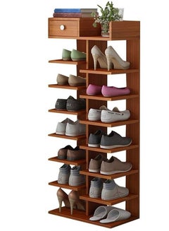 BLOOMING TIME 8-Tier Wooden Sturdy Freestanding Multifunction Shoe RACK ...