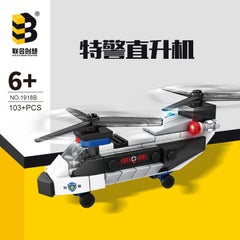 Generic Creative Chopper Police Helicopter Building Blocks for ...