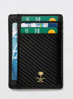 Tawqiy Leather Card Holder Black Wallet Saudi Emblem KSA | Riyadh, Jeddah