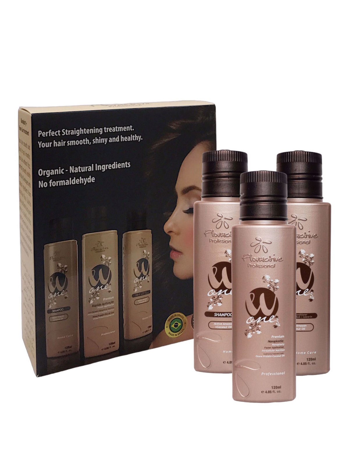 Floractive Floractive W One Nano Protein Hair Straightening Kit – 3 ...