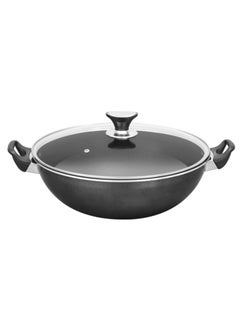 SONEX Sonex Cooking Wok With Glass Lid 36 cm & 7 Ltr Capacity High ...