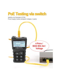 Generic Multi-functional LCD Network Cable Tester PoE Checker Inline ...