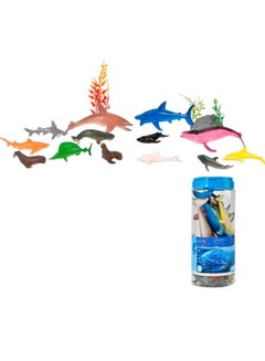 Toy Box Realistic Aquatic Animal Toy Marine Animals Toys Under Sea World Sea Animal Toy Set ...