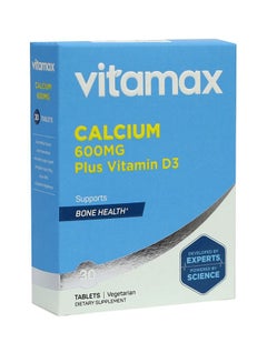 Vitamax Calcium 600MG + Vitamin D3 400IU Tab 30's KSA | Riyadh, Jeddah