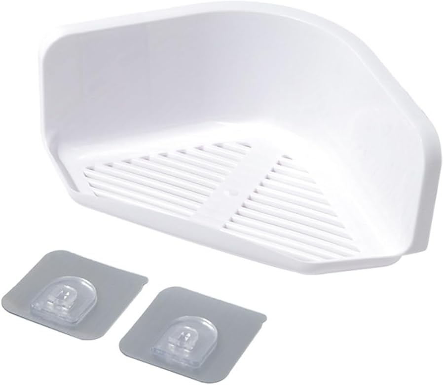 Generic 2Pcs Grey White Triangle Plastic Storage Rack Wall Mounted ...