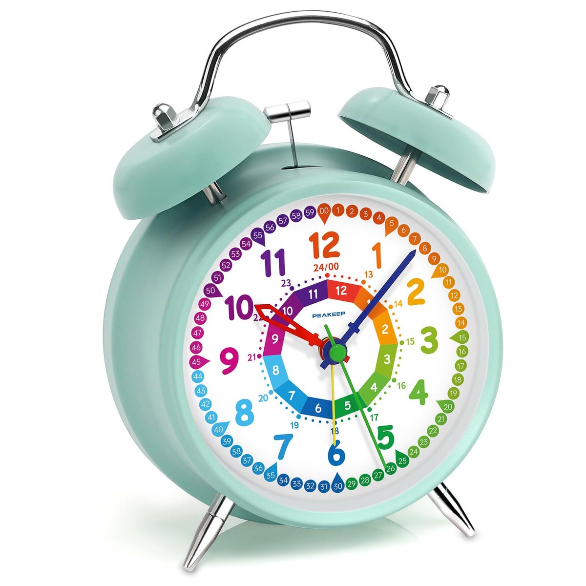 Peakeep Peakeep Loud Analog Alarm Clock for Kids Learning Telling Time ...