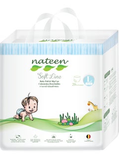 nateen Nateen Soft Line Baby Pants Diapers,Size 4 (9-14kg),Large Baby ...