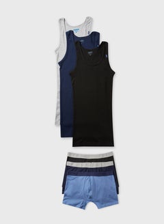 COTTONIL set of 3+3 Plain Boxer + Derby Sleeveless Egypt | Cairo, Giza