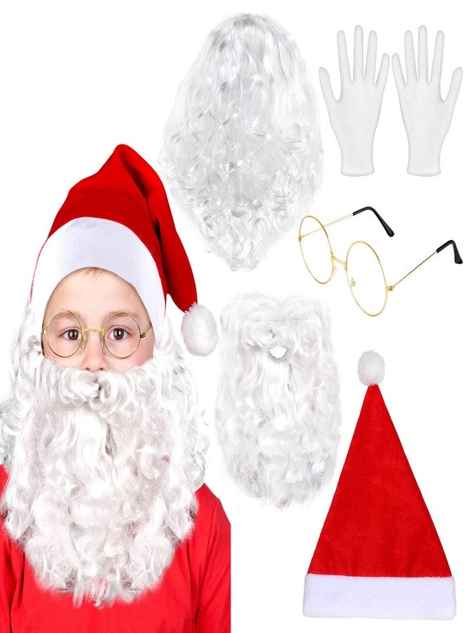 Eurzom Eurzom 5 Pcs Kids Christmas Santa Costume Set White Santa Claus ...