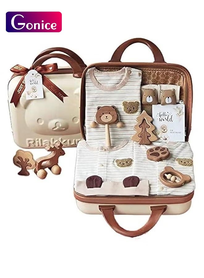 Gonice Baby Giftset for New born with Rompers and Wooden toys in cute ...