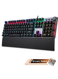AULA F2088 Full Gaming Mechanical Keyboard - Brown Switch - Rainbow ...