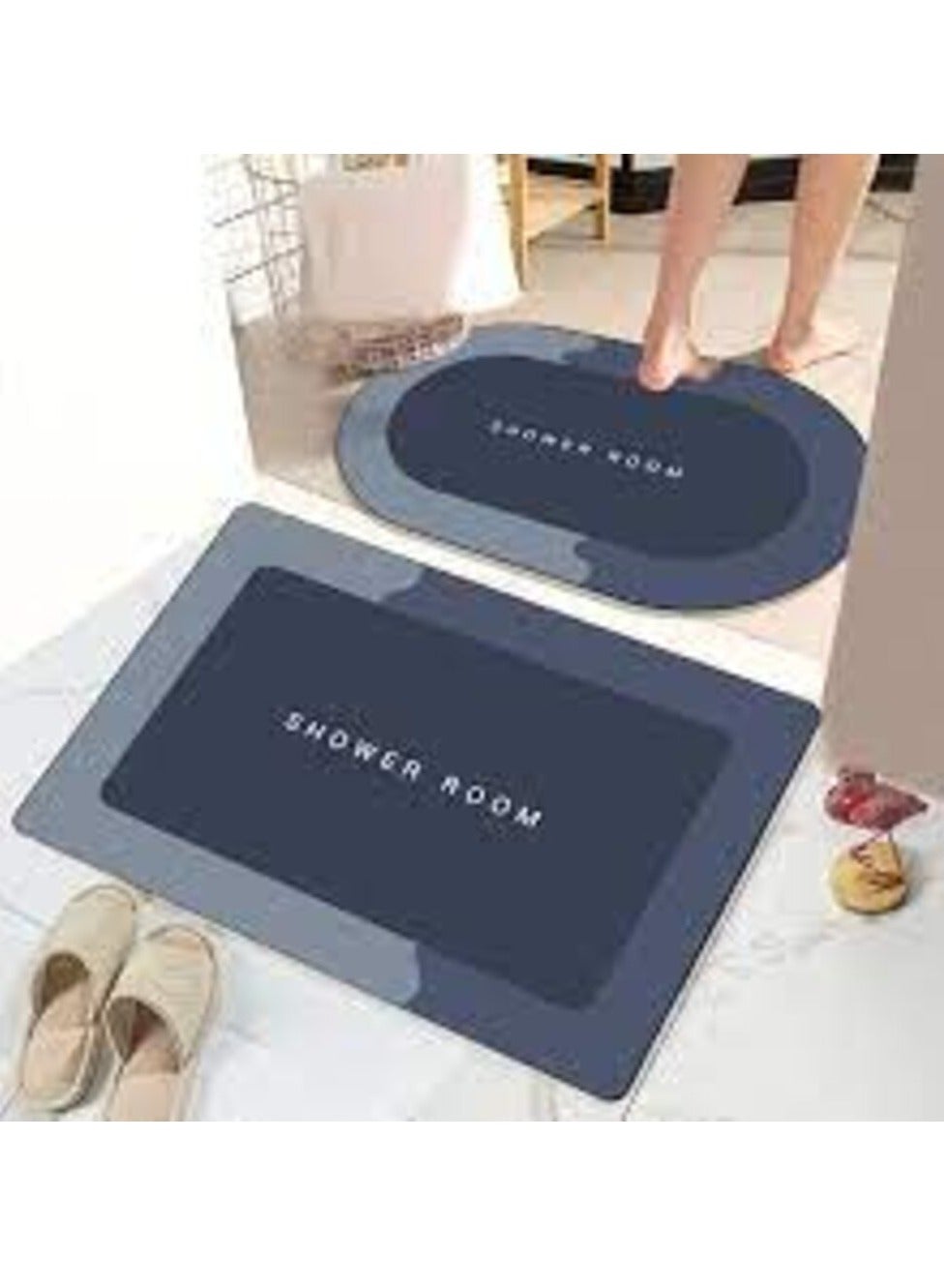 Generic Non-slip, quick-drying and absorbent multi-colored bath rug ...