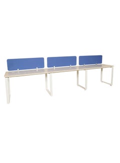 RIGID RIGID Modern Workstation Three Line Cluster Desk Steel Square ...