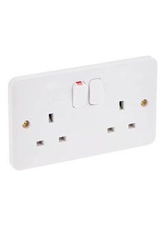 WINTEX Universal Electric Wall Switch Socket White 13A 250V 2 Gang UAE ...