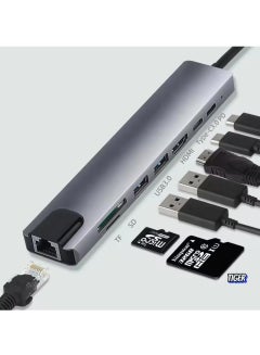 TIGER Title: USB C Hub 8-in-1, Type C Multiport Adapter with 4K HDMI ...