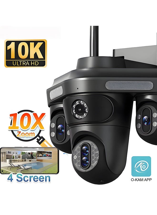 Generic 10K WiFi HD outdoor surveillance camera, four screens and four ...