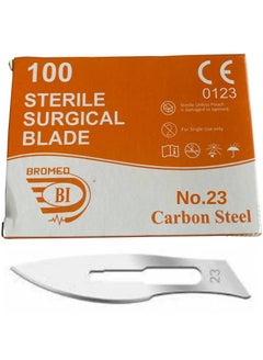 Bromed Sterile Carbon Steel Surgical Blades No. 23 Pack of 100Pcs ...