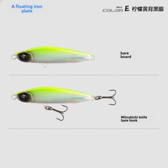 Generic TWM Long-Cast Iron Lure for Bass Fishing Color-E-lemon yellow ...