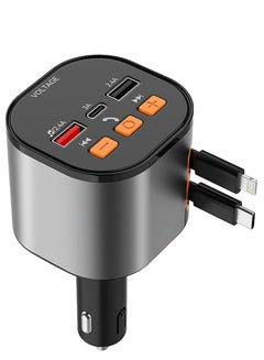 REBENUO Bluetooth FM Transmitter, Bluetooth BD Car Adapter, Retractable ...